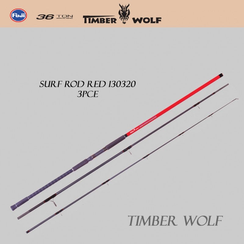 Timber Wolf Surf Rod - Red | Advanced Fishing