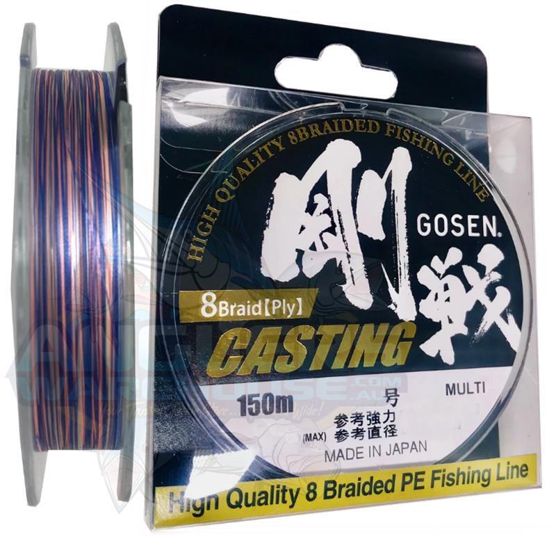 Gosen Casting 8 Ply Braid (Multi Colour) - 150 M | Advanced Fishing Gosen Casting 8 Ply Braid (Multi Colour) - 150 M | Advanced Fishing